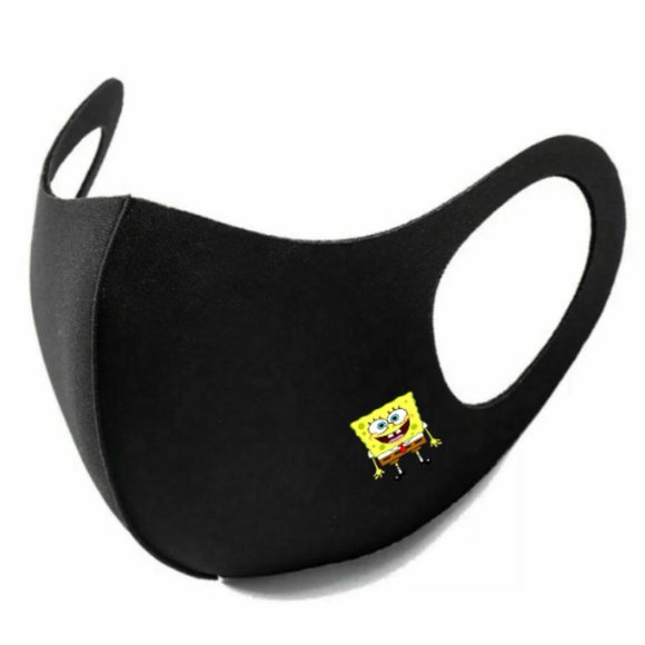 Handmade | Accessories | Spongebob Logo Face Mask Washable Reusable ...